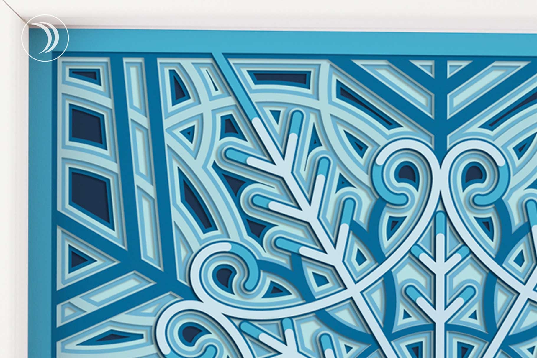 3D Layered Snowflake Mandala, Multilayer Snowflake SVG Papercut, Laser ...