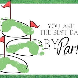 Best Dad by PAR Golf Father’s Day Gift! DIY Footprint Printable - Etsy