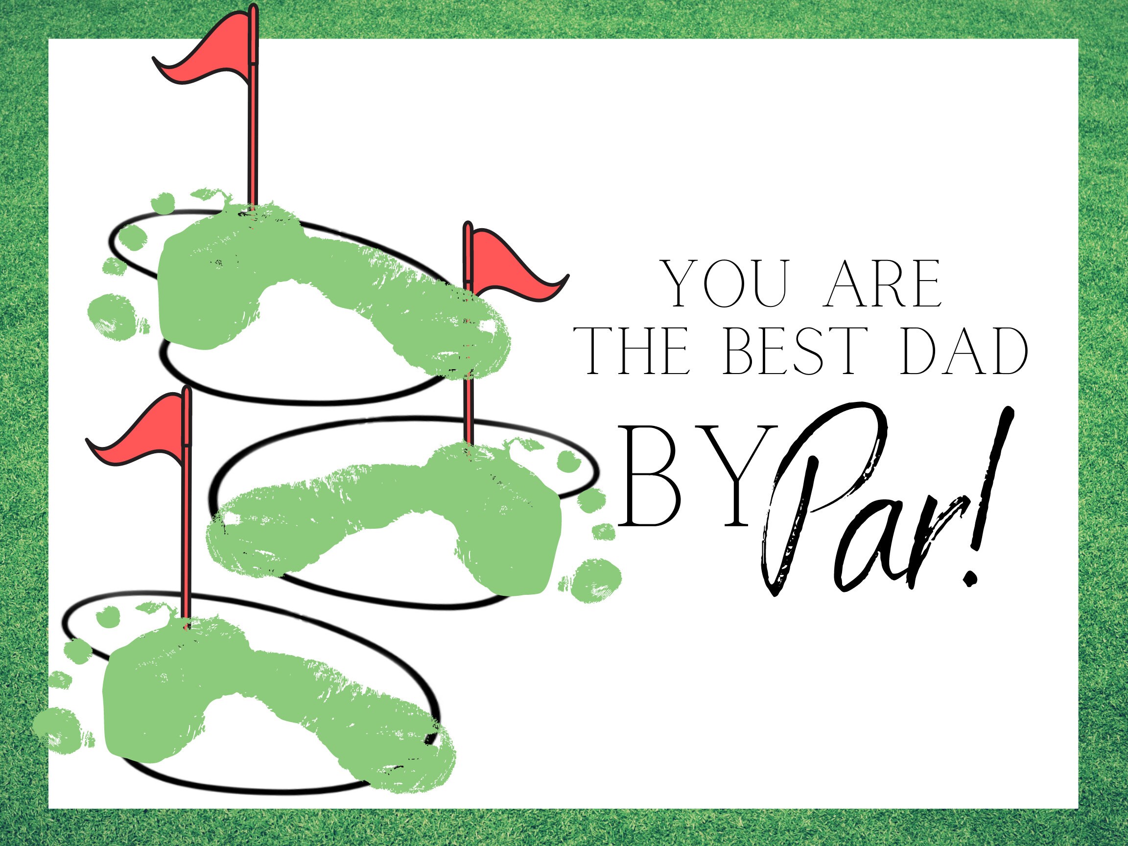 Best Dad by PAR Golf Father’s Day Gift! DIY Footprint Printable - Etsy