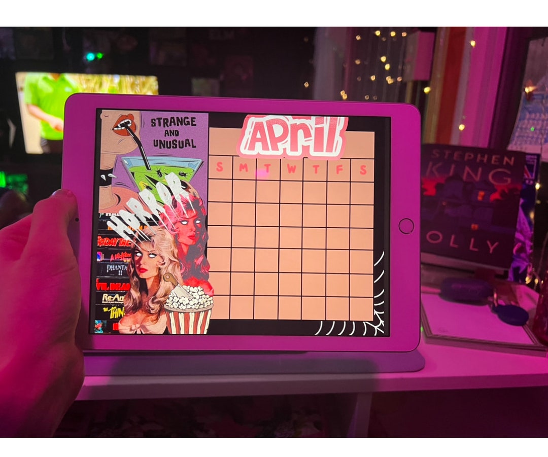 Reusable 12-month Spooky Digital Agenda Calendar With Notes Page - Etsy