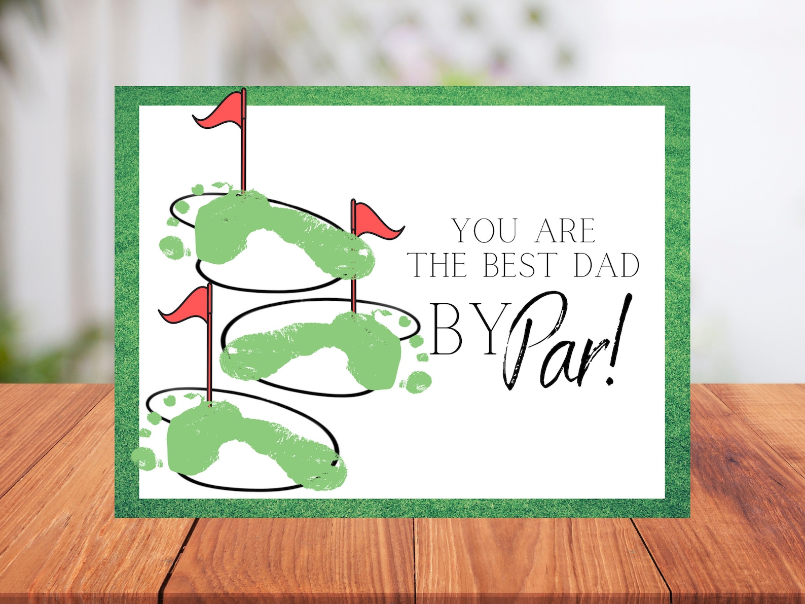 Best Dad by PAR Golf Father’s Day Gift! DIY Footprint Printable - Etsy