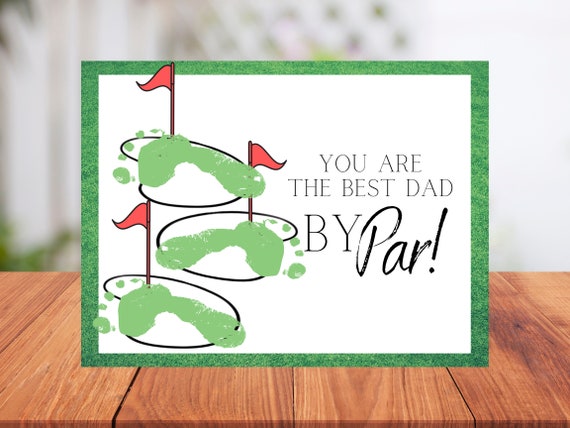 Best Dad by PAR golf Fathers Day gift DIY footprint | Etsy