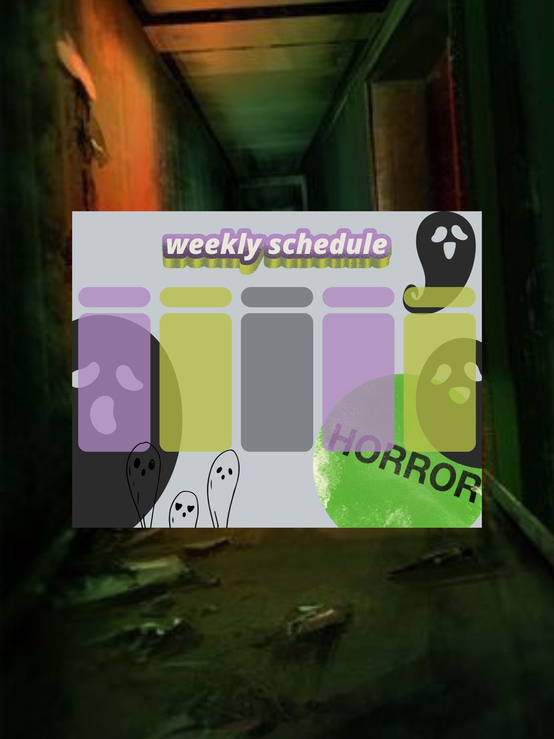 Spooky Horror Ghost Theme Weekly Planner Page - Etsy