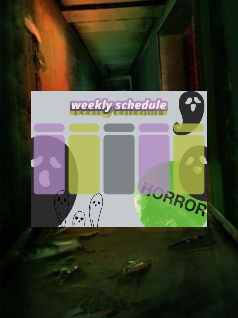 Spooky Horror Ghost Theme Weekly Planner Page - Etsy