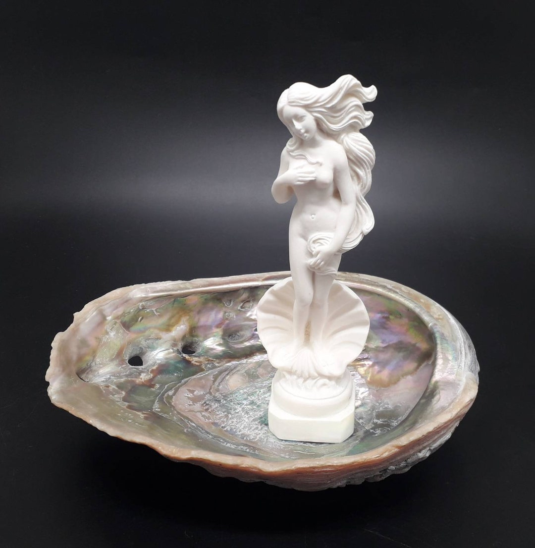 Mujer de estilo Art decó en figura de concha Vintage 1970s - Etsy España