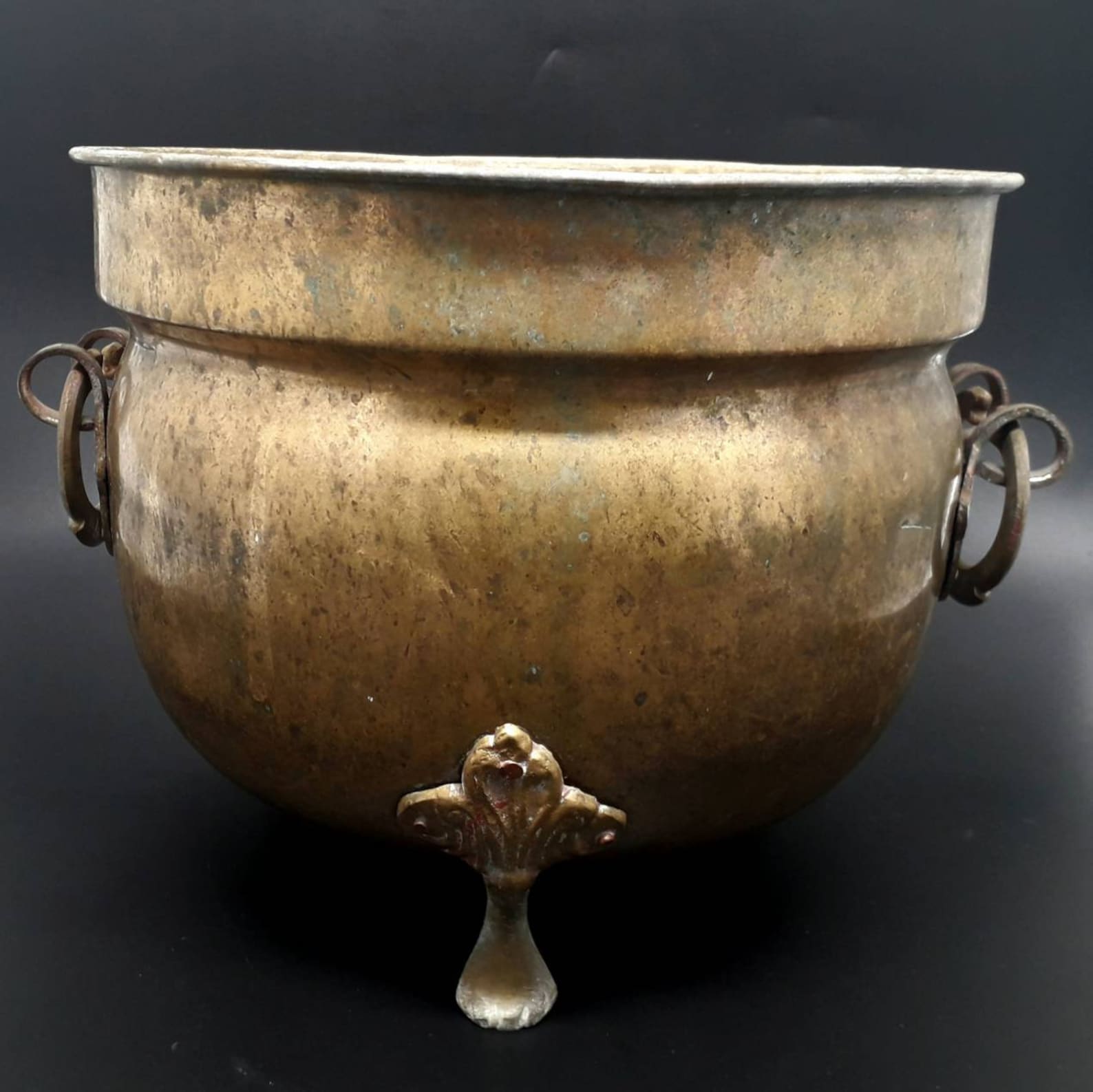 Large Antique Arts and Crafts Brass Footed Cauldron - Etsy