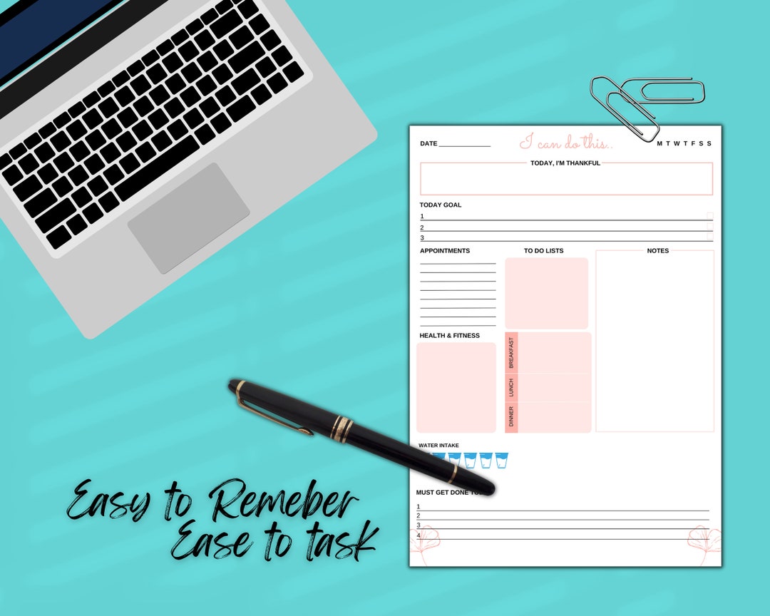 Daily Planner Printable To Do List Planner Book Weekly Etsy