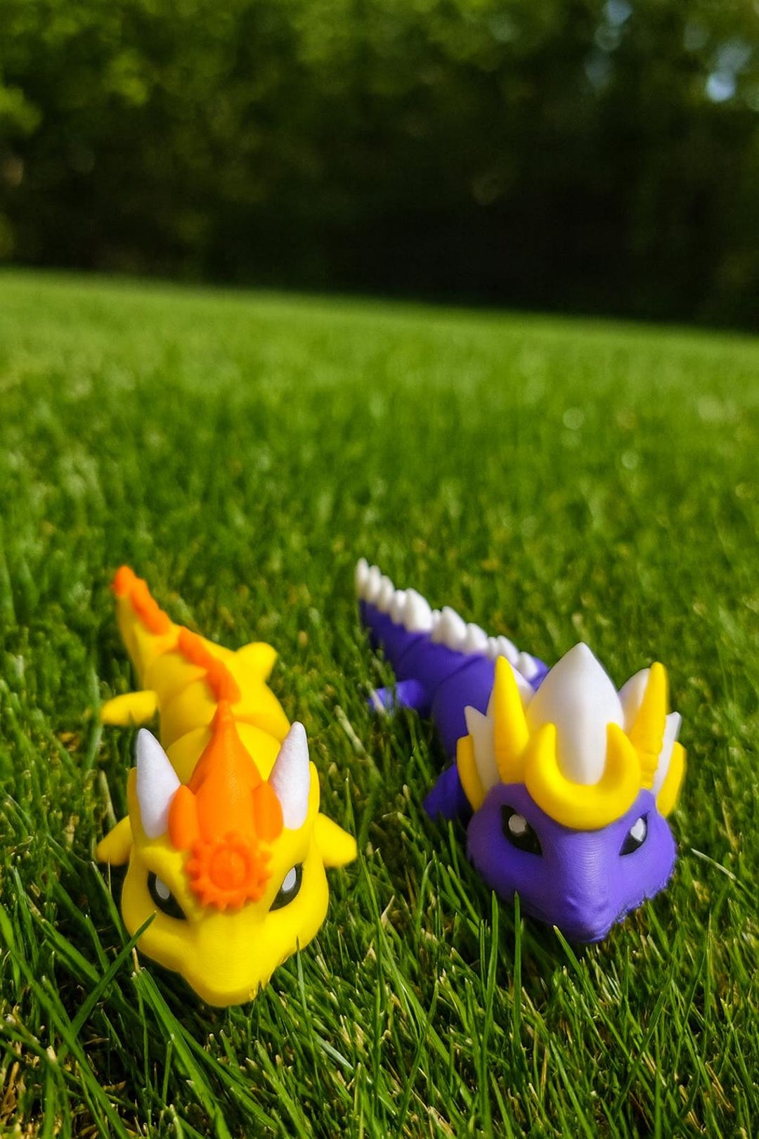 Articulated Sun & Moon Dragon: 3D Printed Fidget Decor, 4.5 Inch - Etsy