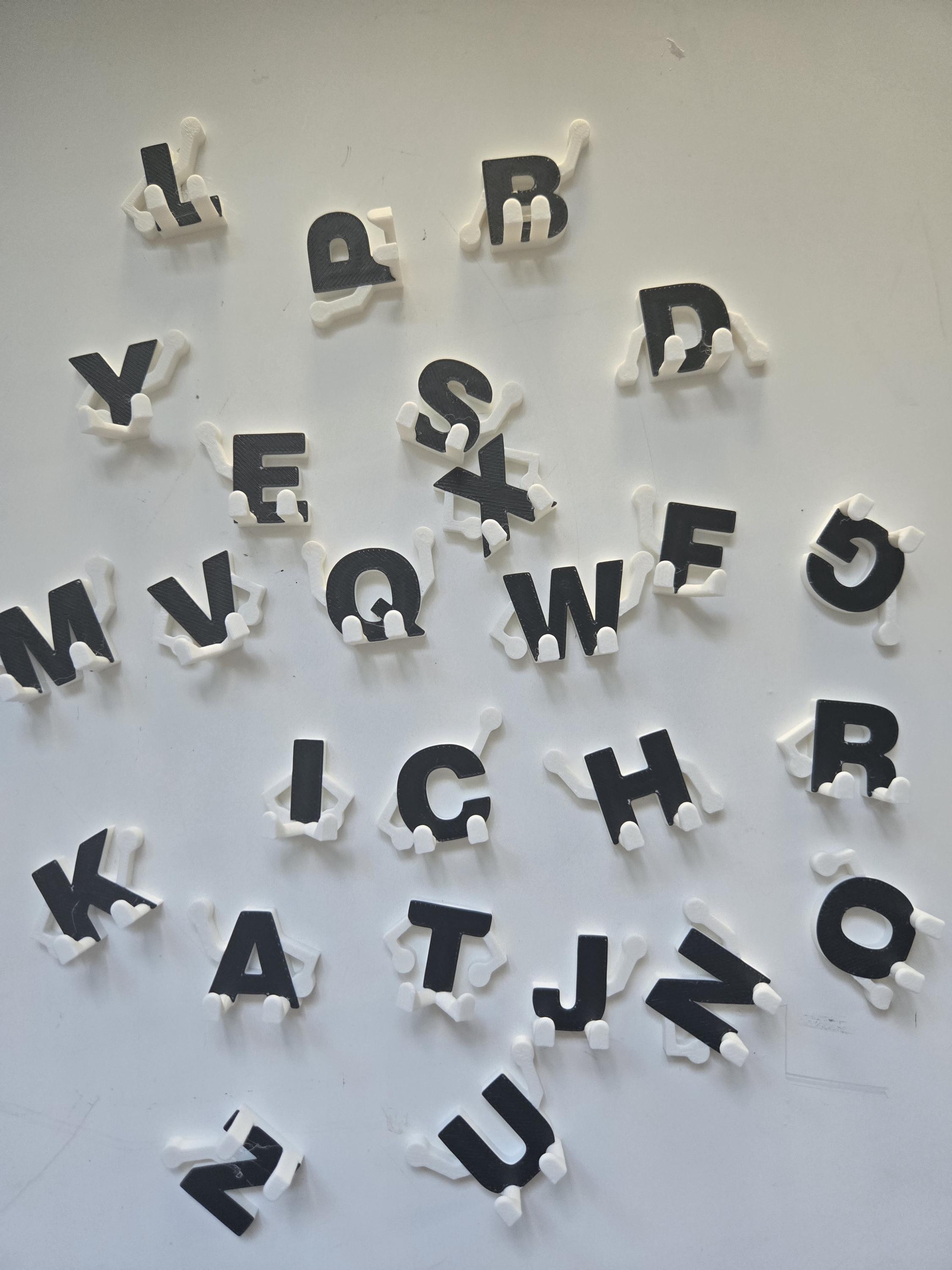 Funny Pose Alphabet Letters – 3D Printed Comic Letters With Arms and ...