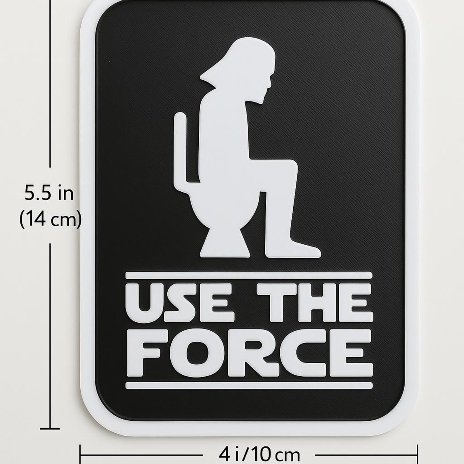 3D Printed "use the Force" Bathroom Sign: Humorous Geek Decor - Etsy