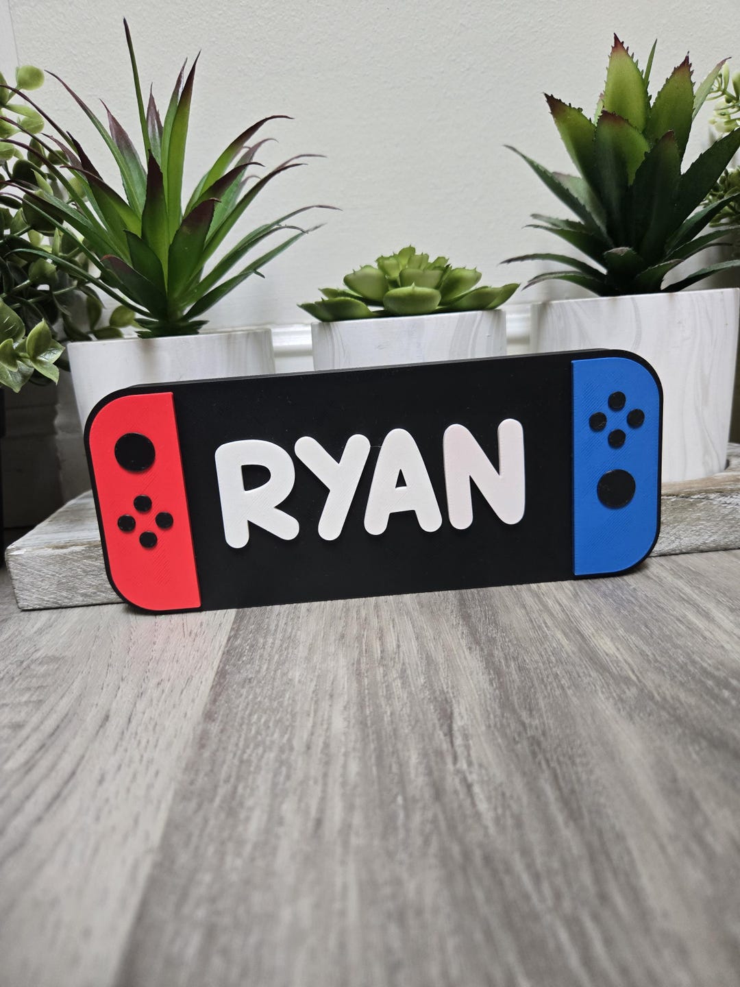 Custom Gaming Style Name Plate: 3D Printed Play Room Decor for Kids ...