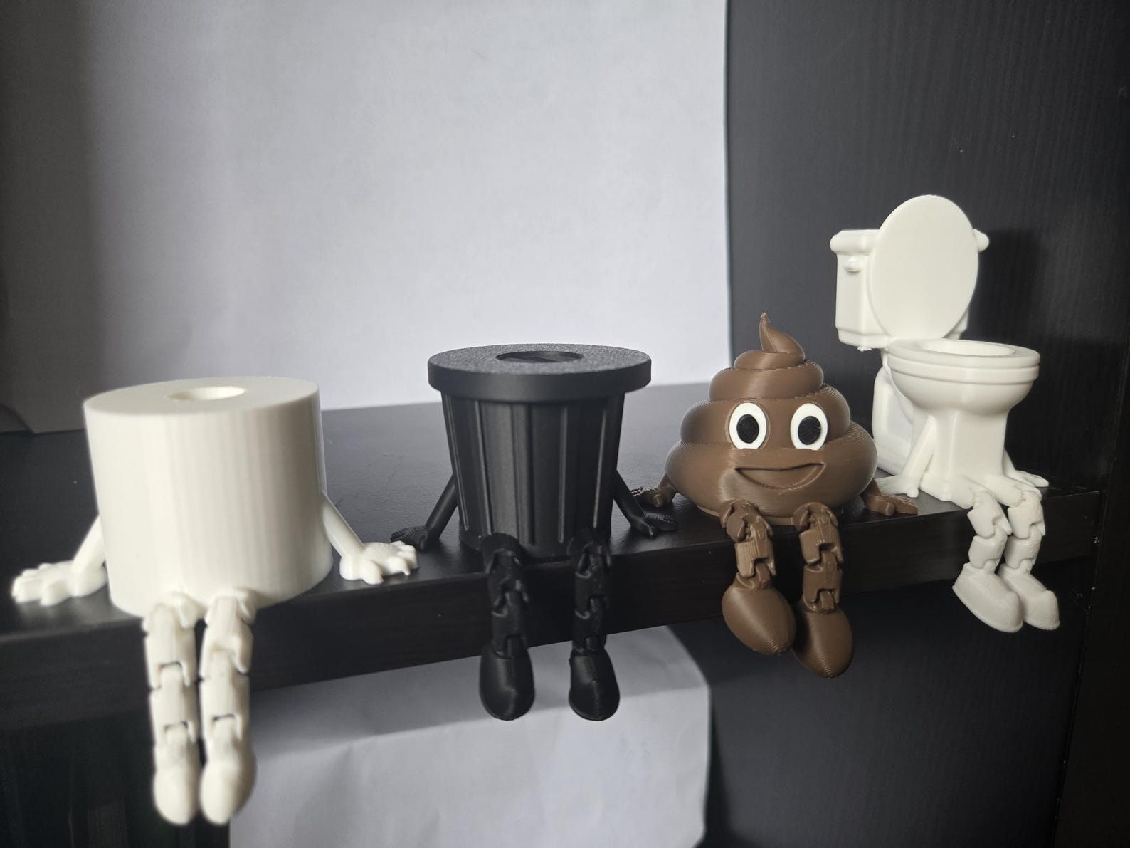 Funny Bathroom Decor| Toilet Poop Figures | Mininature Bathroom ...