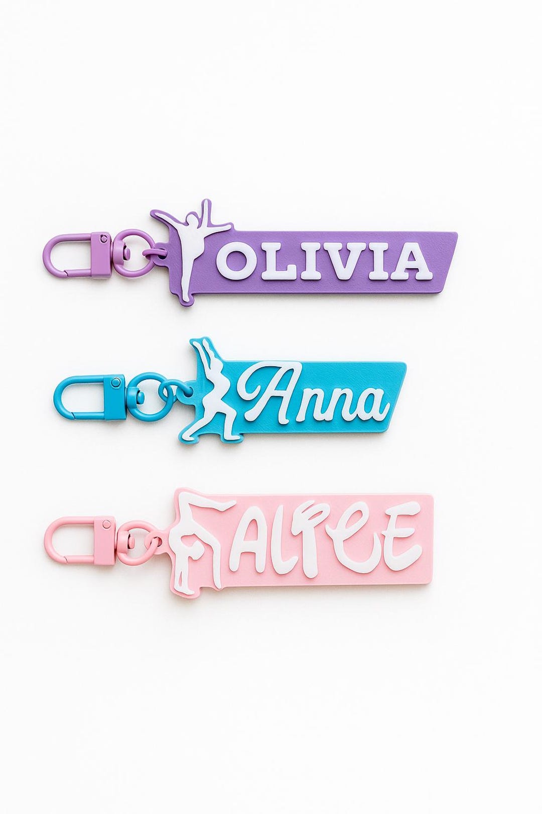 Personalized Dancer Keychain: Custom Name Tag, Ballet Cheer Gymnastics ...