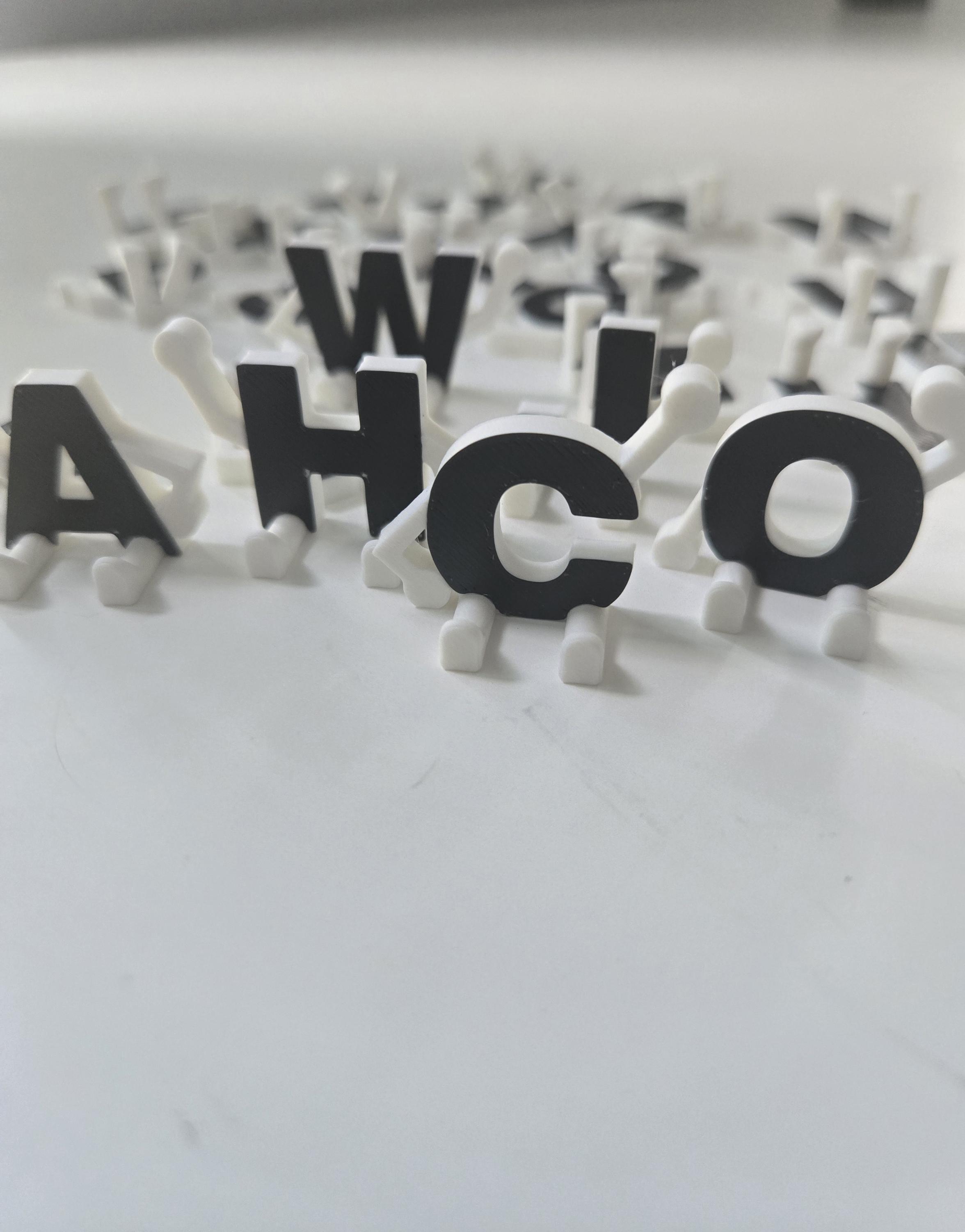 Funny Pose Alphabet Letters – 3D Printed Comic Letters With Arms and ...