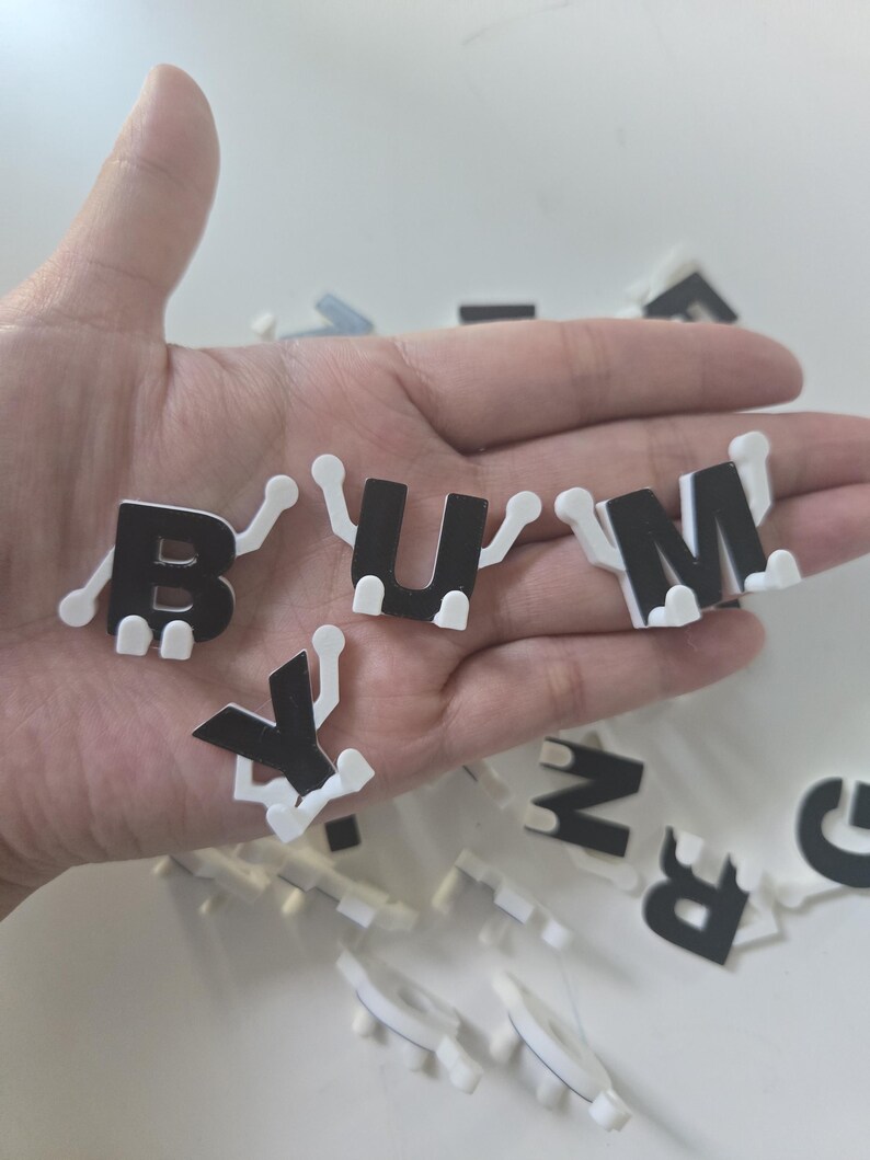 Funny Pose Alphabet Letters – 3D Printed Comic Letters With Arms and ...