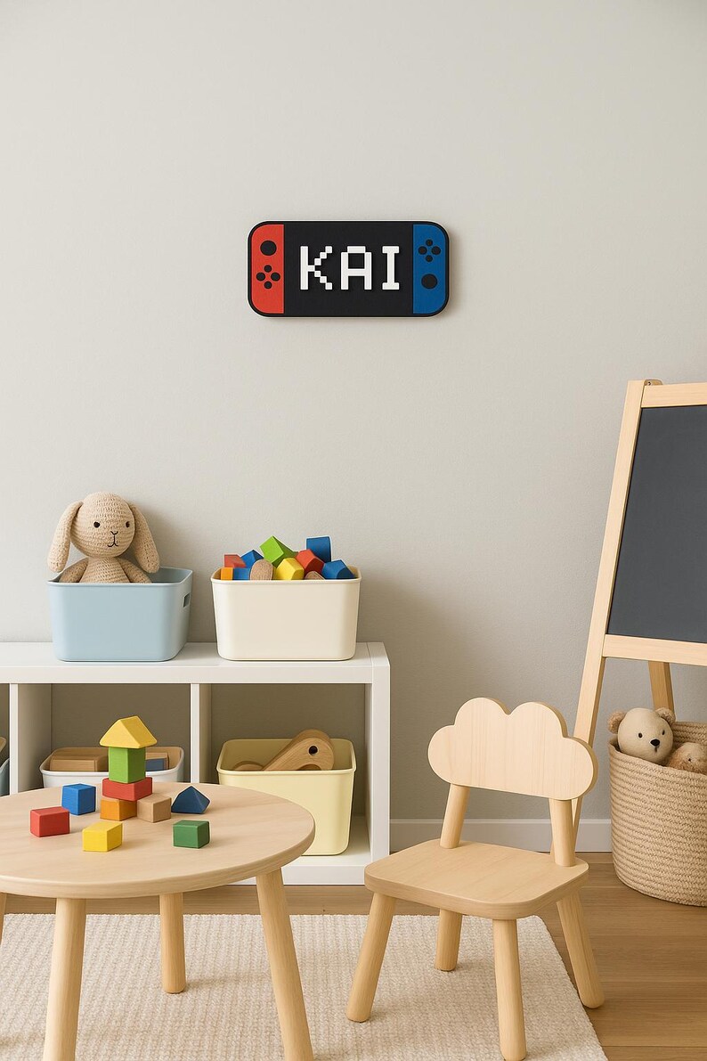 Custom Gamer Style Name Sign-personalized Game Room Decor- Boys Room ...
