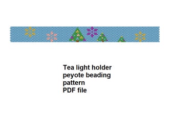 Hope Tea Light Wrap, Peyote Stitch Beading, PDF Pattern Download - Etsy