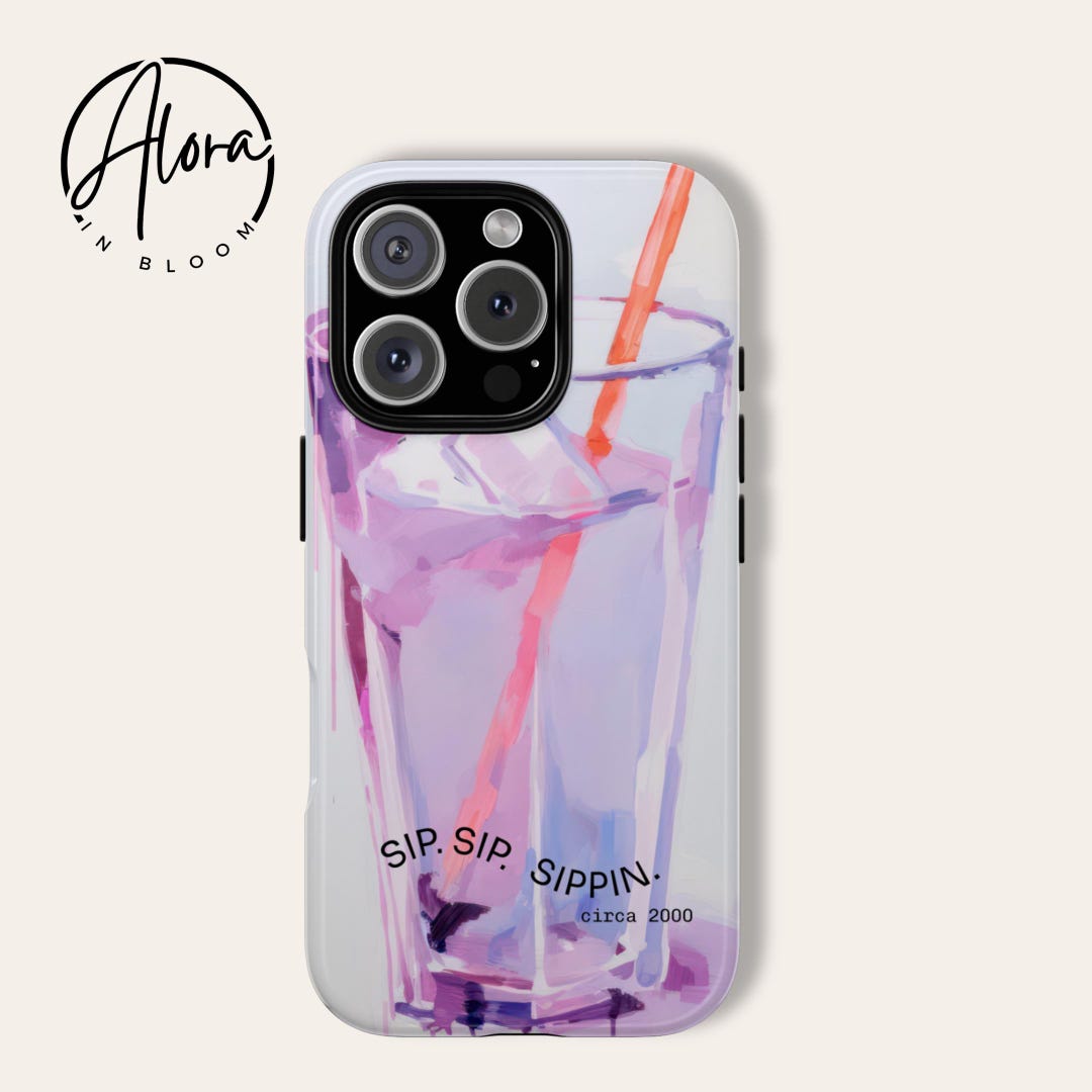 Sip. Sip. Sippin. Purple Glass Tough Cases, Protective Case, Phone ...
