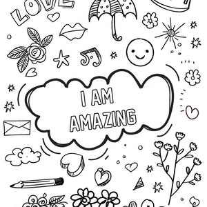 Affirmations Coloring Book for Girls - Etsy