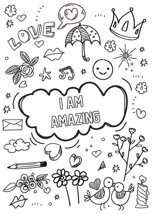 Affirmations Coloring Book for Girls - Etsy