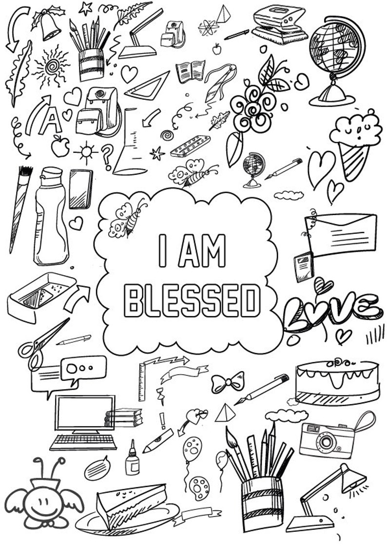 Affirmations Coloring Book for Girls - Etsy