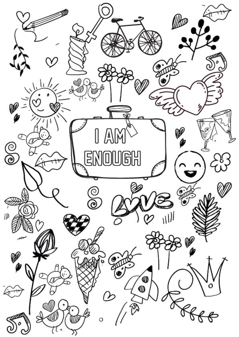 Affirmations Coloring Book for Girls - Etsy