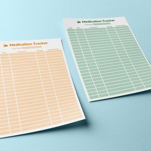 Medication Tracker Log Printable | Pill, Supplement, Vitamin, Medicine ...
