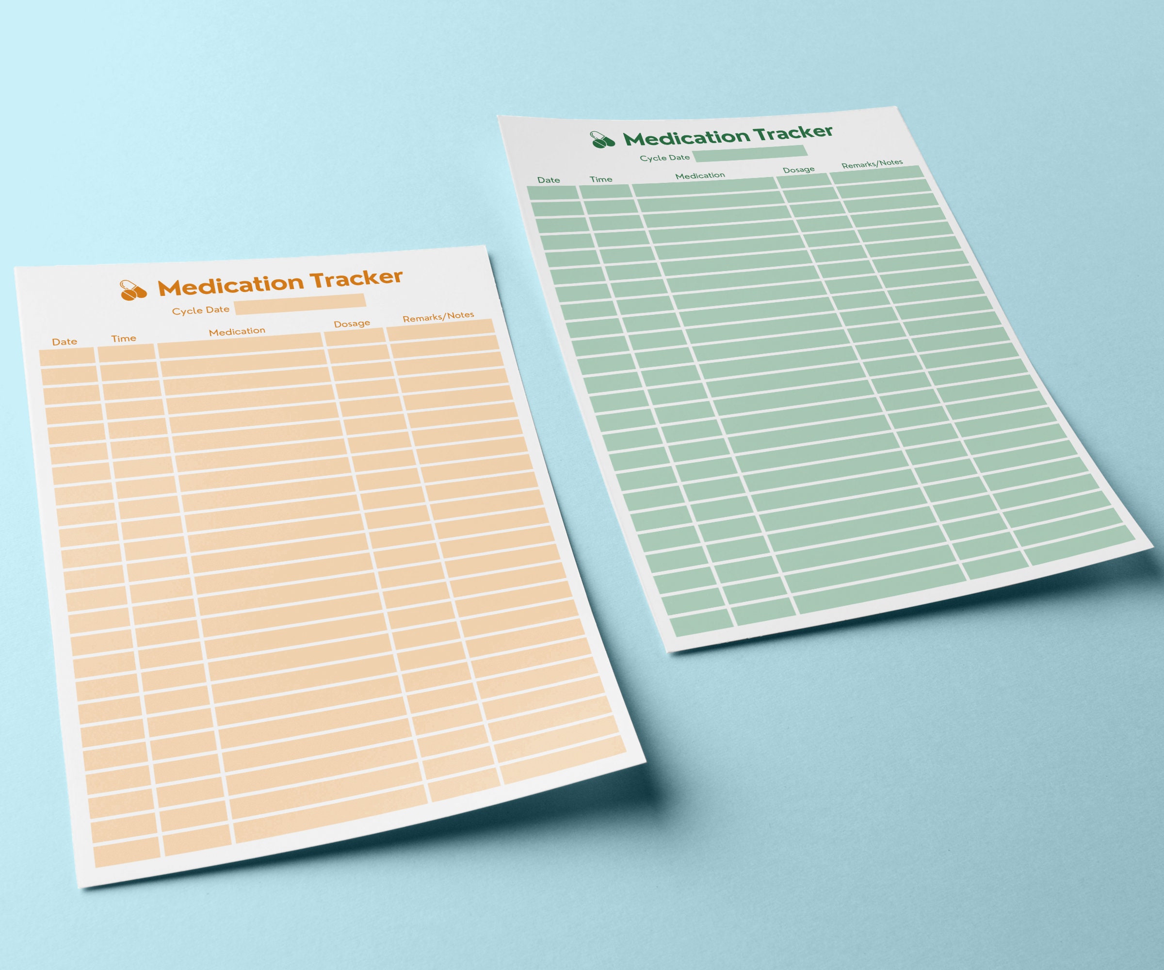 Medication Tracker Log Printable | Pill, Supplement, Vitamin, Medicine ...