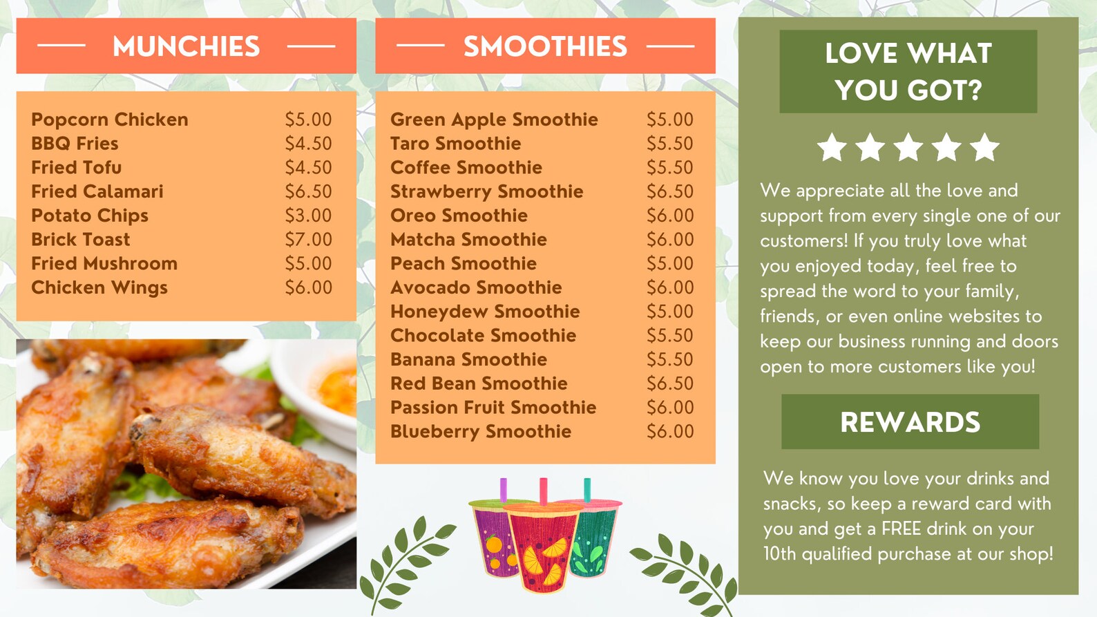 Bubble Tea Boba Cafe TV Menu | Cute Simple Minimal TV Menu for Cafes ...