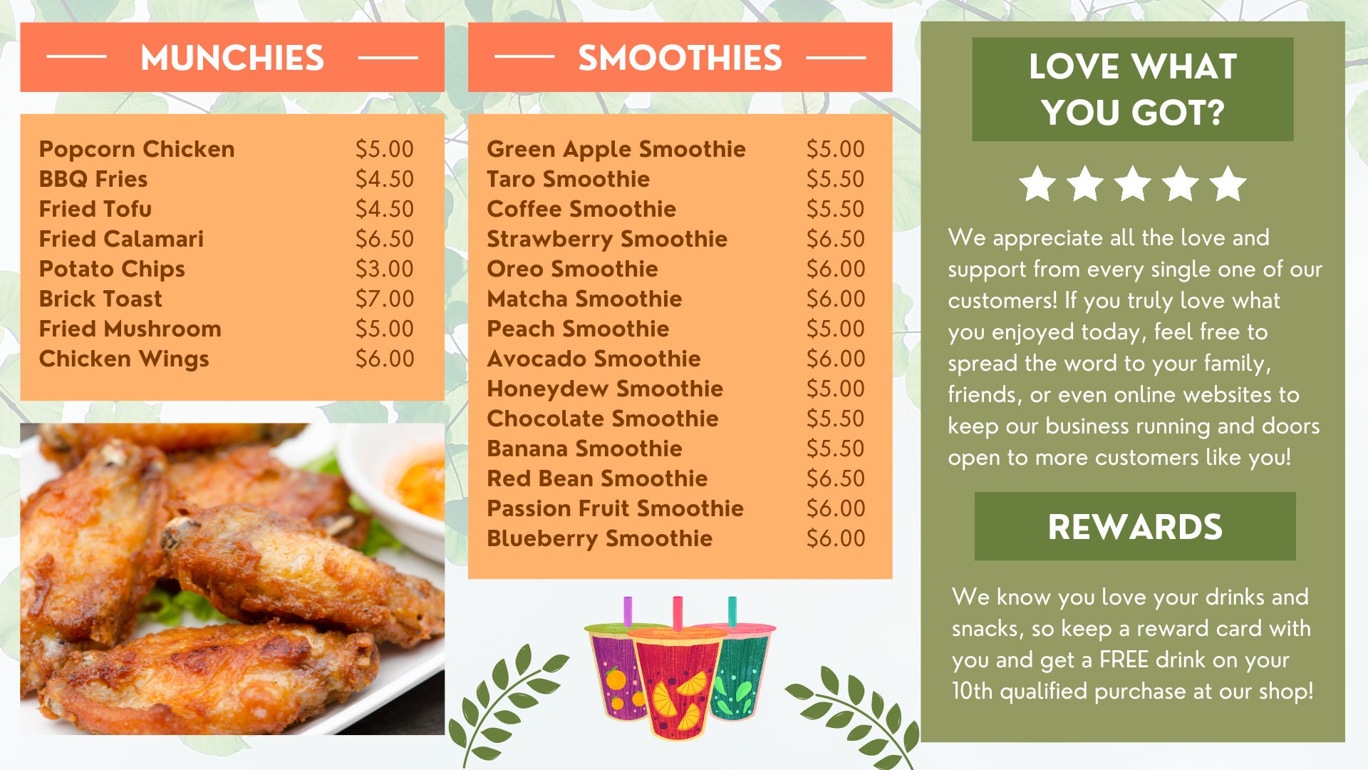 Bubble Tea Boba Cafe TV Menu | Cute Simple Minimal TV Menu for Cafes ...