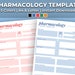 Pharmacology Template Notes & Study Guide | Nursing, Pharmacy, Med Surg ...
