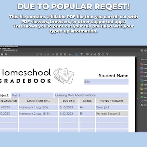 Homeschool Gradebook Printable | Homeschool Grading Sheet Template Kit ...