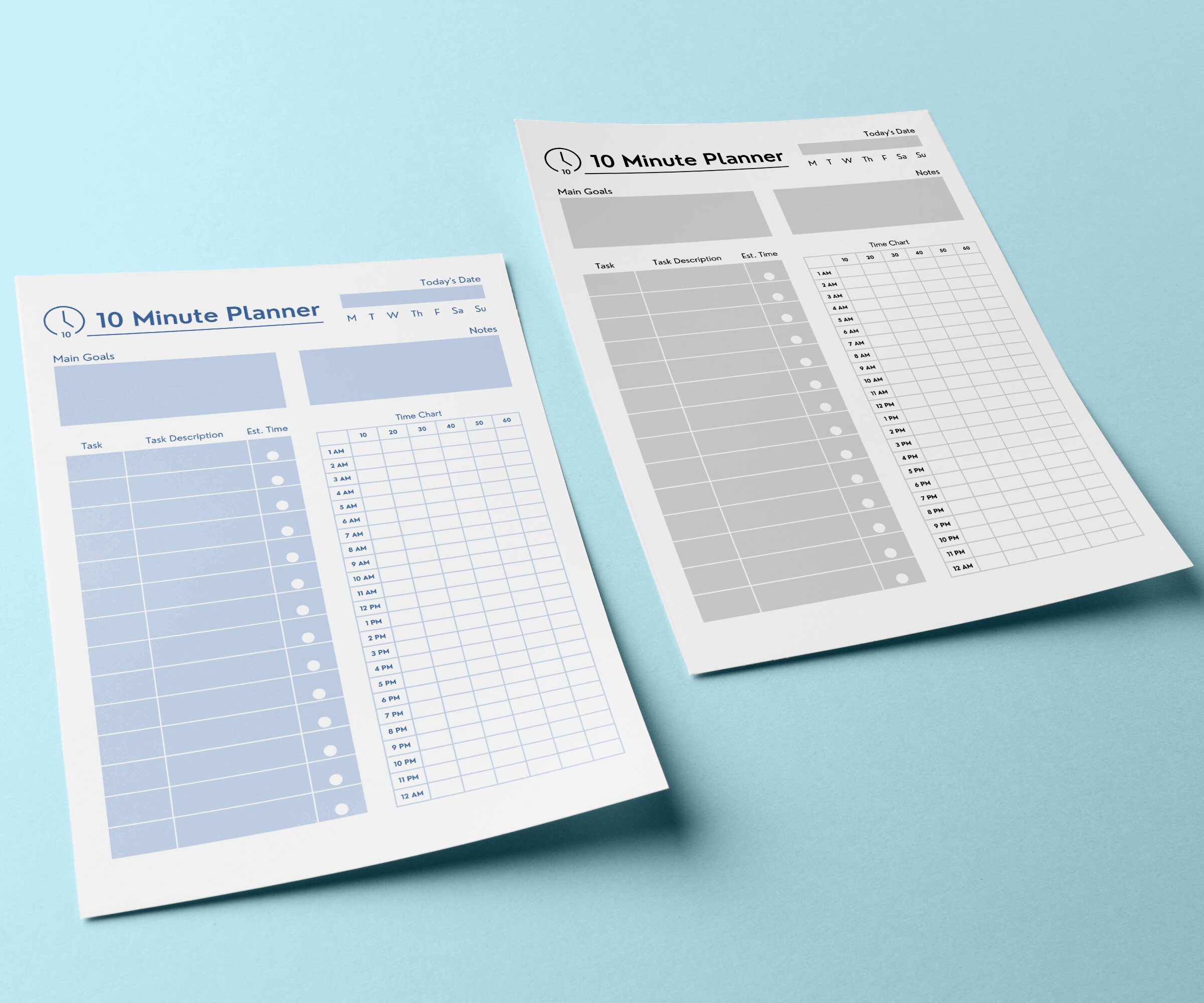 10 Minute Planner Daily Printable | Study, Productivity, Work, and ...