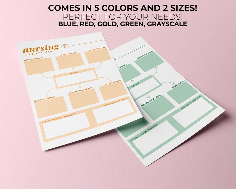 Nursing Concept Map Template for Students Study Printable - Etsy