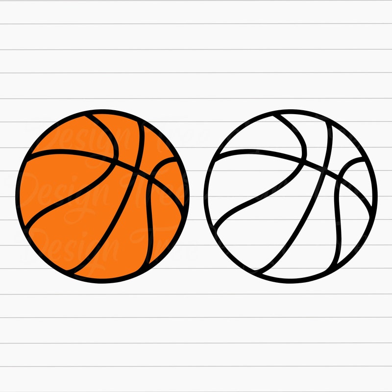 Basketball Outline Svg - Etsy