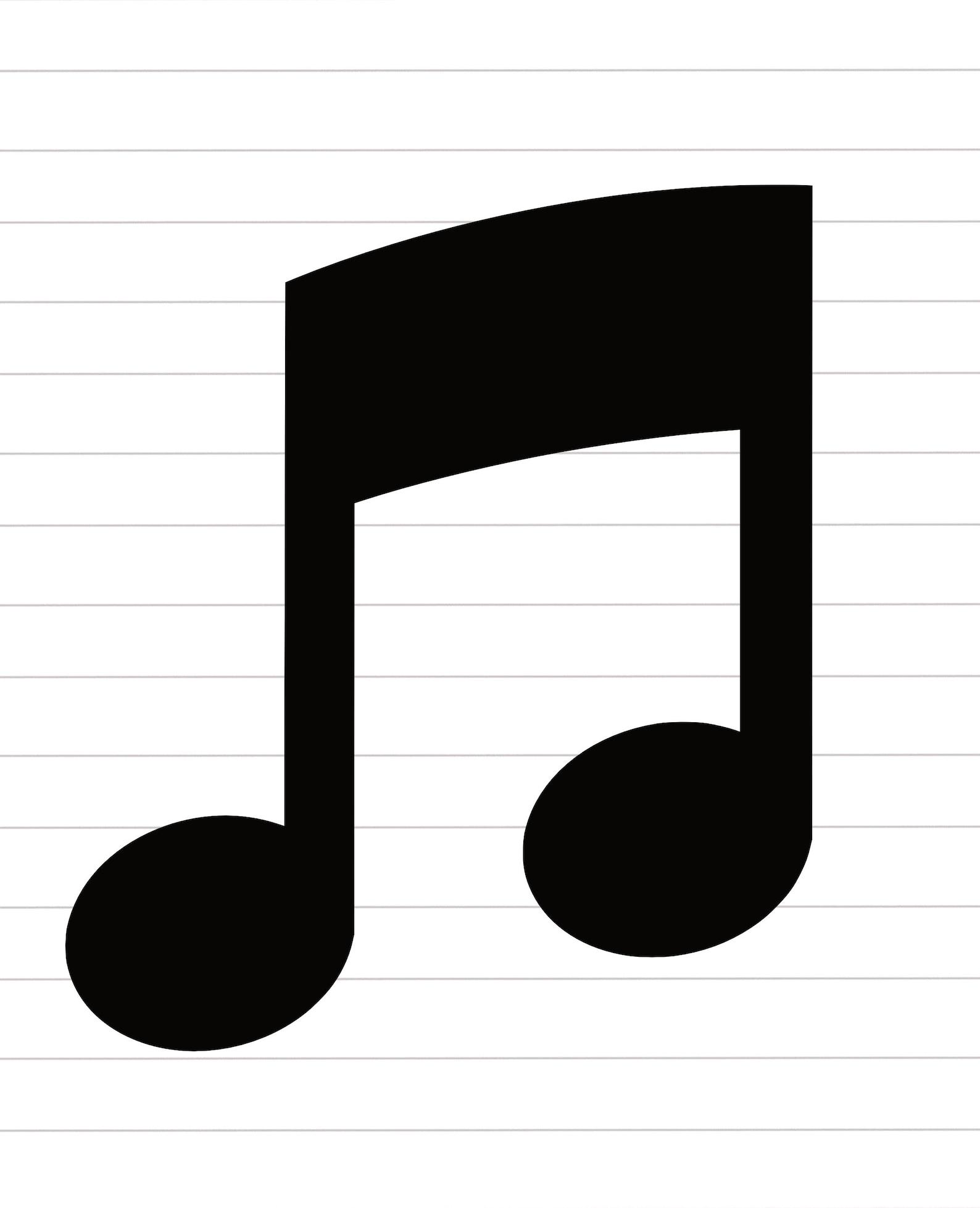 Musical Note Clipart, Quaver Symphony Cut File, Music Symbol Vector ...