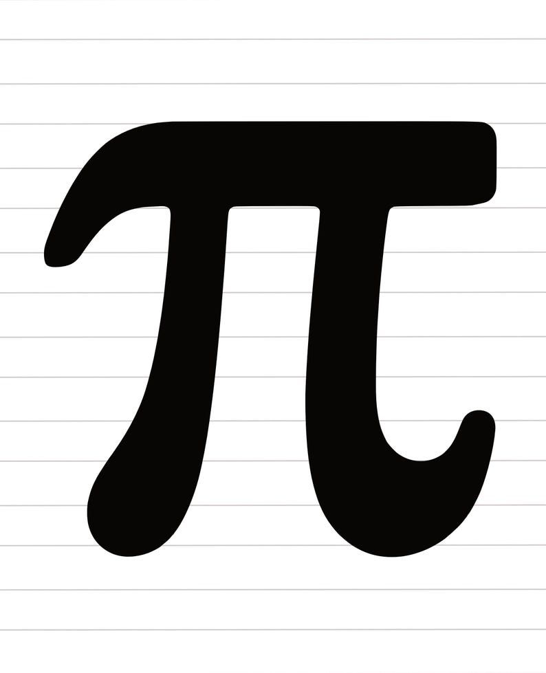 Pi Symbol Clipart, Pi Math Symbol Cut File, March 3.14 Vector, Pi Day ...