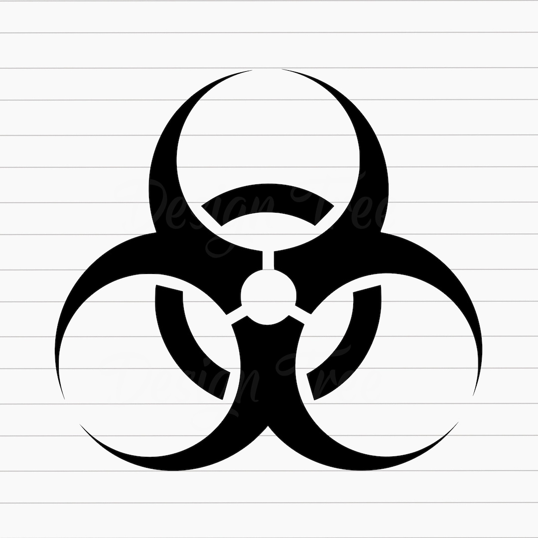 Biohazard SVG, Biohazard Warning Symbol Cut File, Radioactive SVG ...