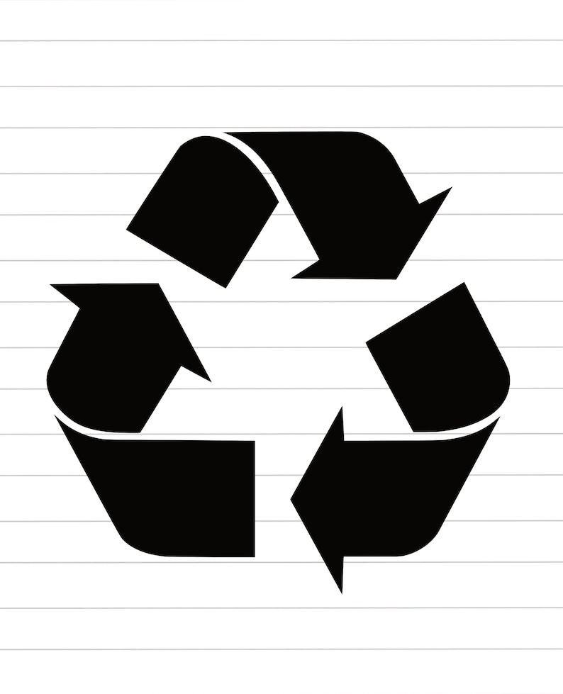 Recycle Symbol Clipart, Recycling Sign Cut File, Recycle Logo Vector ...