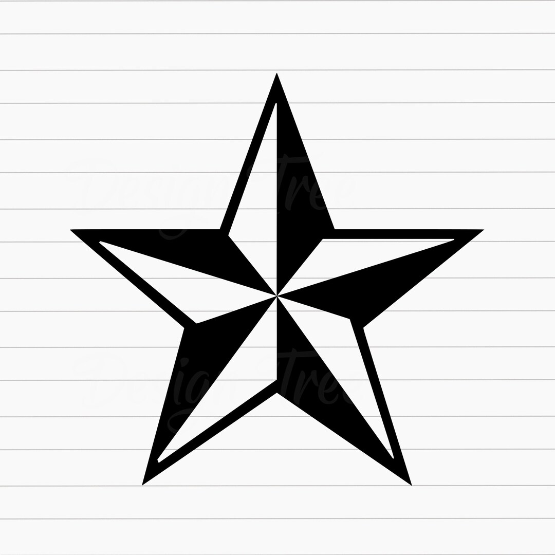 Nautical Star SVG, Nautical Star Cut File, Nautical Star Vector ...