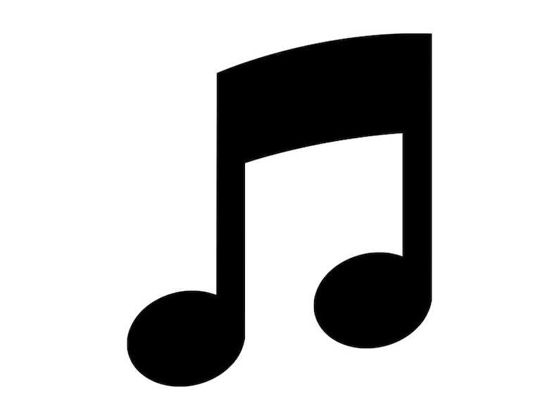 Musical Note Clipart, Quaver Symphony Cut File, Music Symbol Vector ...