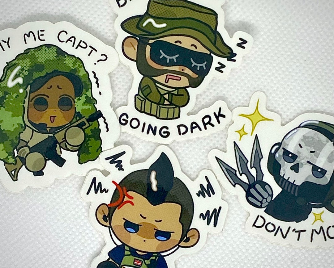 Call of Duty Captain Price/gaz/soap/ghost Chibi Waterproof Stickers - Etsy