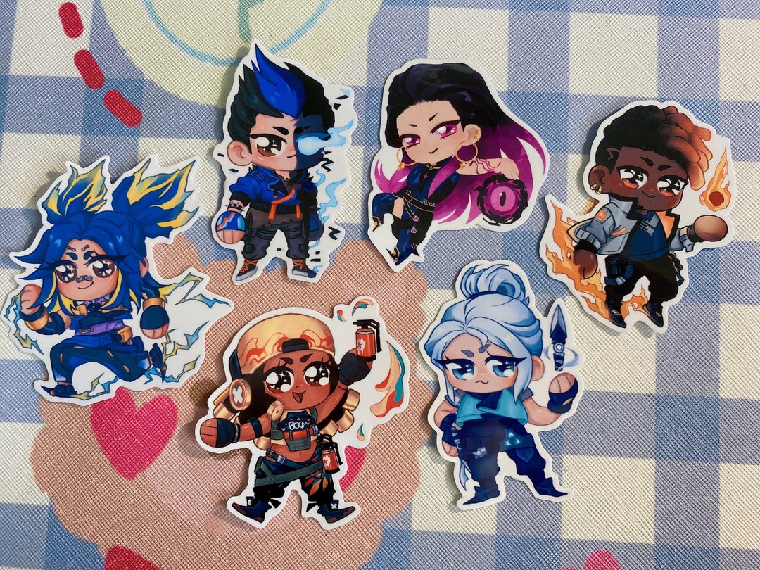Valorant Sticker Jett/neon/reyna/phoenix/yoru/raze Duelist - Etsy