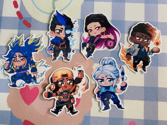 Valorant Sticker Jett/neon/reyna/phoenix/yoru/raze Duelist - Etsy