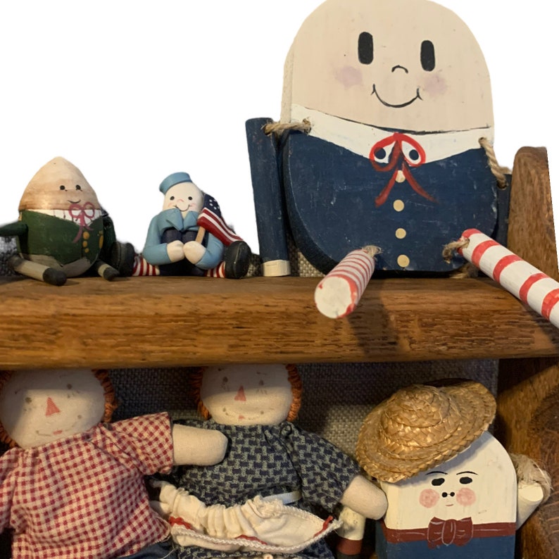 Antique/ Primitive Wall Shelf Raggedy Ann Humpty Dumpty Shelf Sitter - Etsy