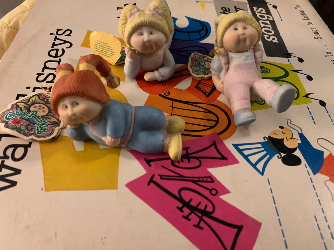 Trio of Cabbage Patch Ceramic Figurines - Etsy