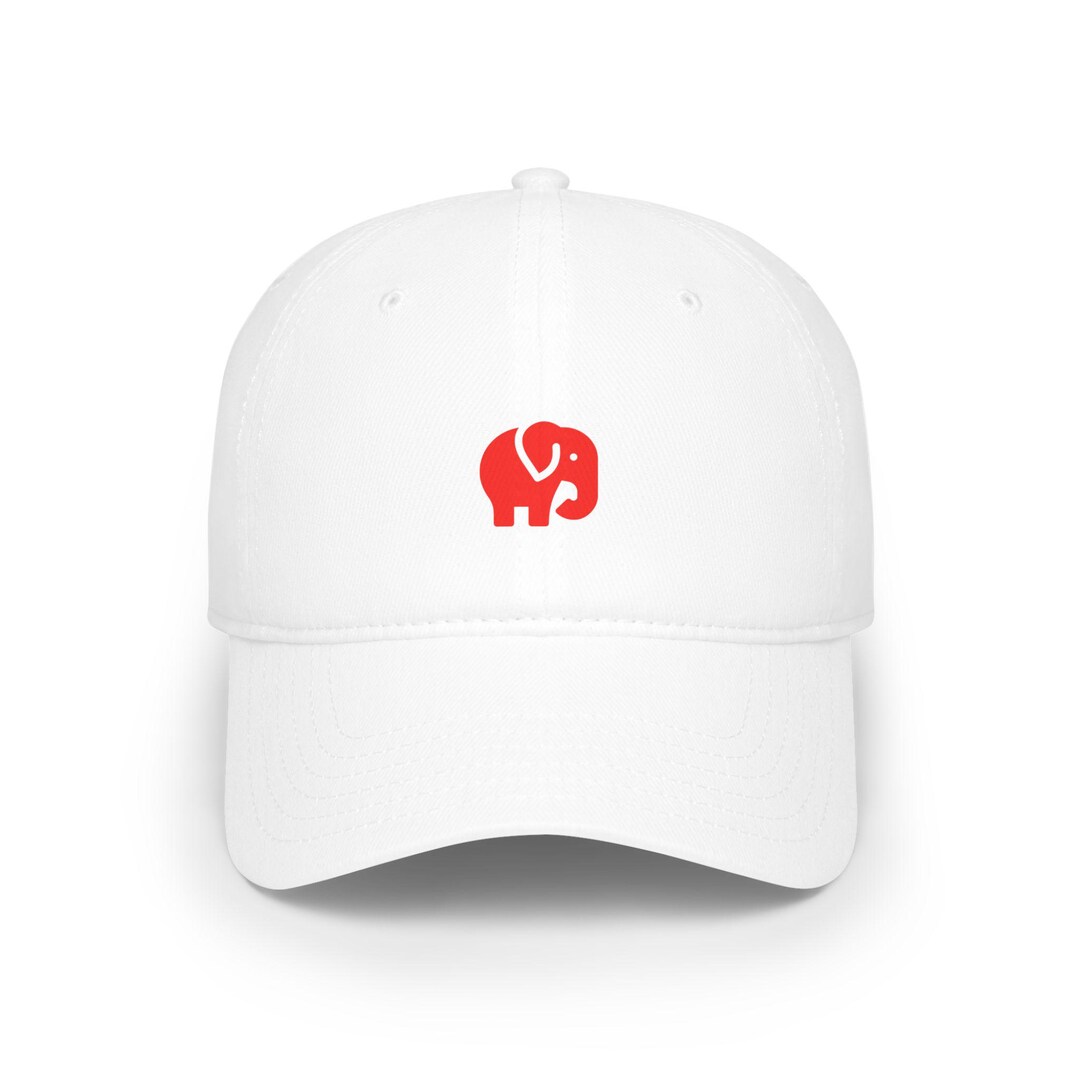Republican Hat, Minimalist Elephant Logo, Low Profile Baseball Cap - Etsy