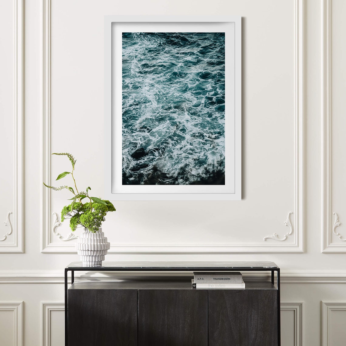 Ocean Waves Abstract Cool Tones Coastal Downloadable Art Print ...
