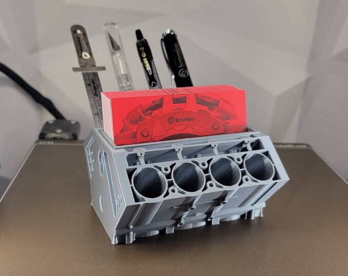 Original V8 Pengine | Engine Block Pen & Business Card Holder | 3D ...