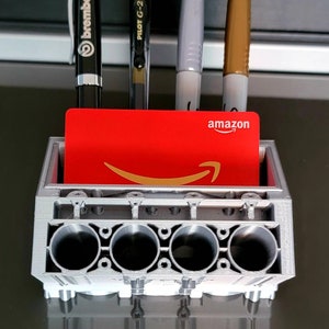 Original V8 Pengine Engine Block Pen & Business Card Holder - Etsy